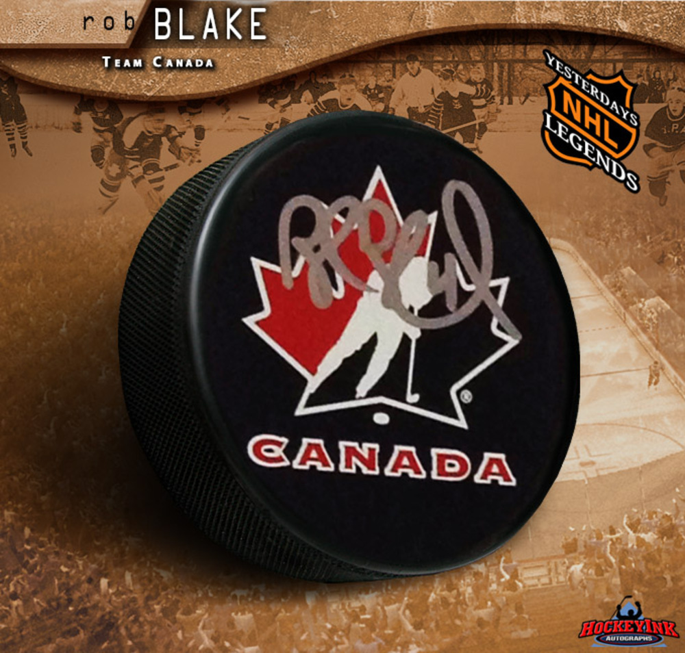ROB BLAKE Signed Team Canada Puck - NHL Auctions