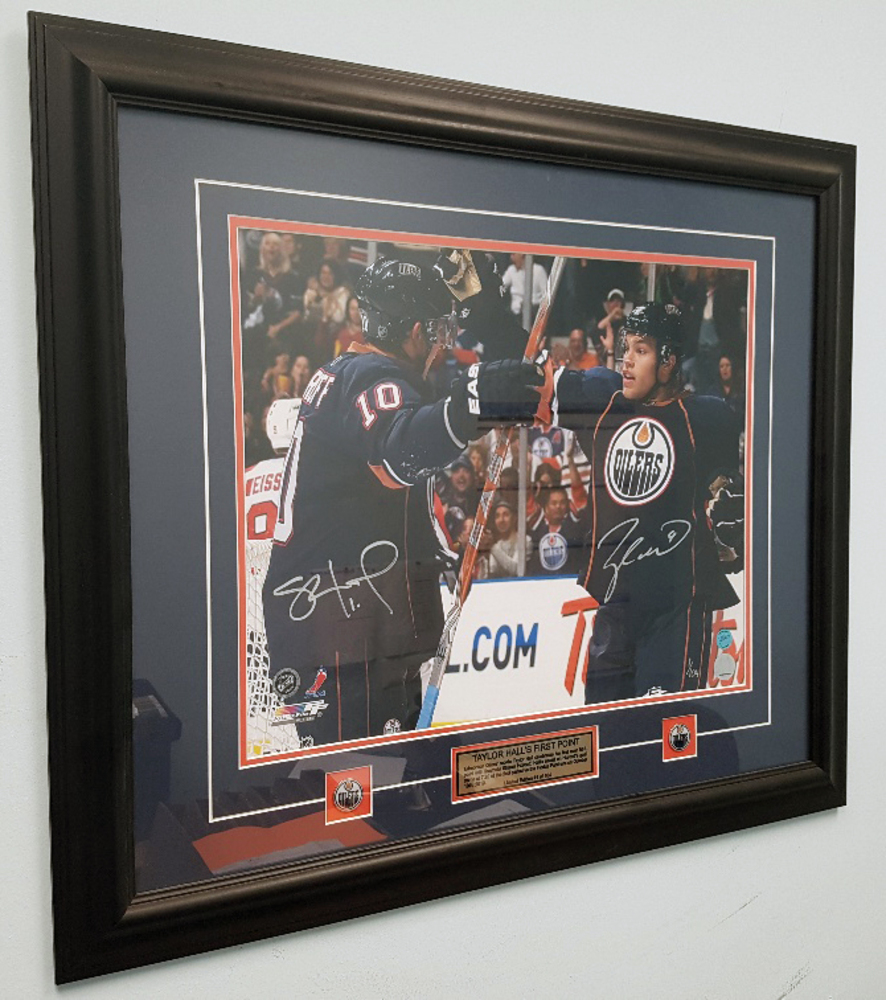 Taylor Hall & Shawn Horcoff Edmonton Oilers Dual-Signed 16x20 Framed ...