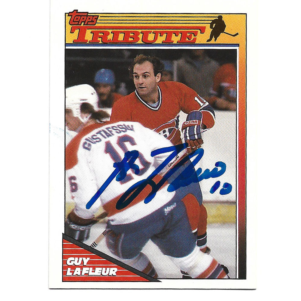 Guy Lafleur Autographed 1991-92 Topps Tribute Card - NHL Auctions