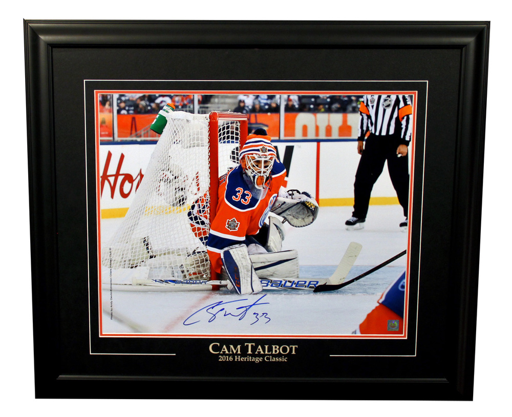 Cam Talbot #33 - Autographed & Framed 2016 NHL Heritage Classic ...