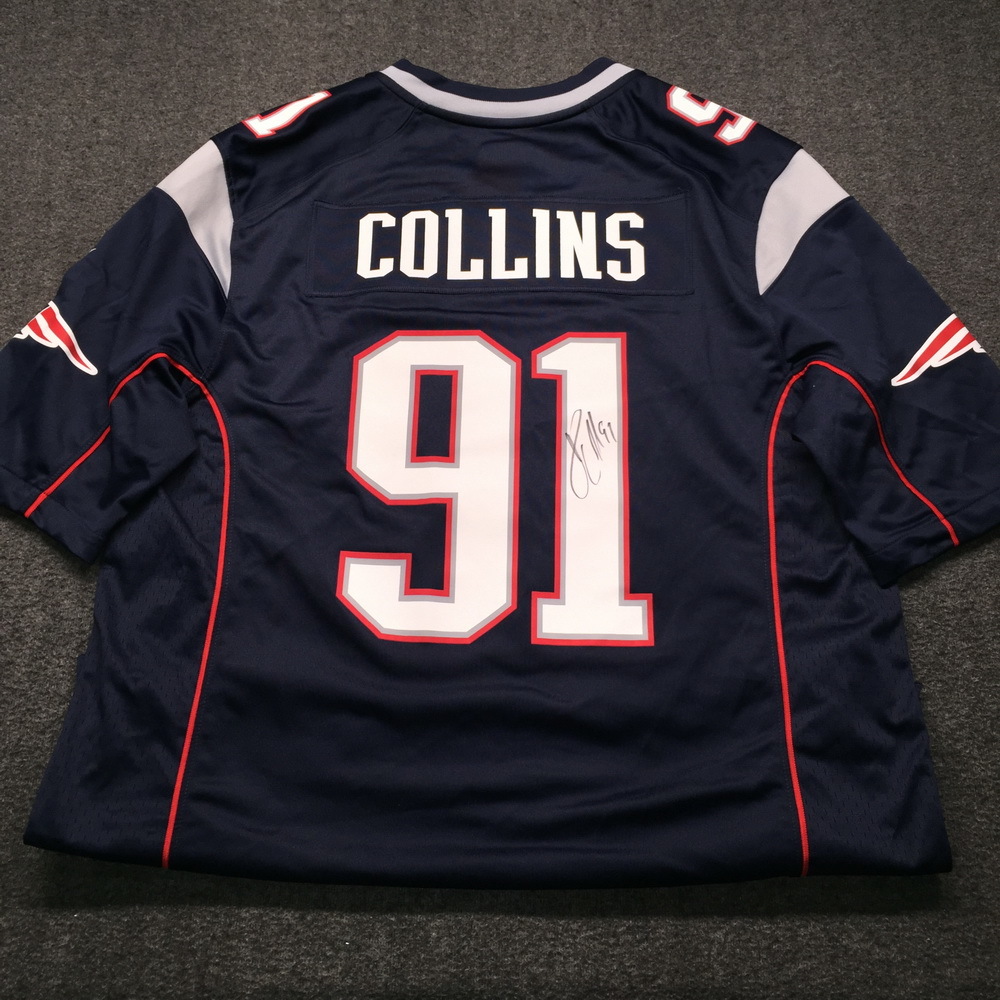 NFL Auction | Patriots - Jamie Collins Signed Replica Jersey Size L