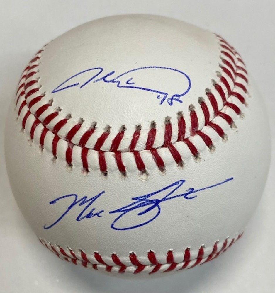 Jacob deGrom & Max Scherzer Dual Autographed Baseball | MLB Auctions