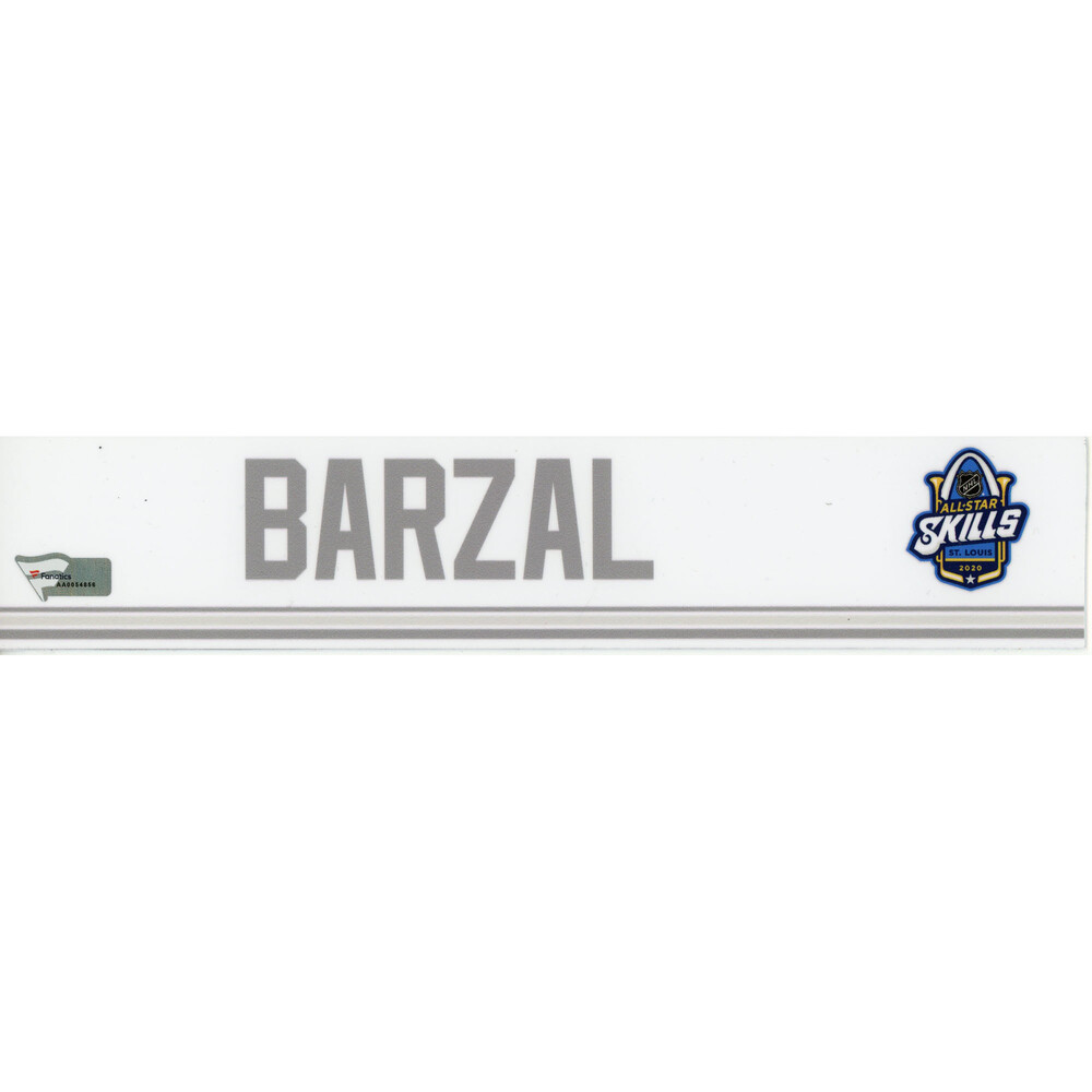 Mathew Barzal Player-Issued White Nameplate from the 2020 NHL All-Star ...