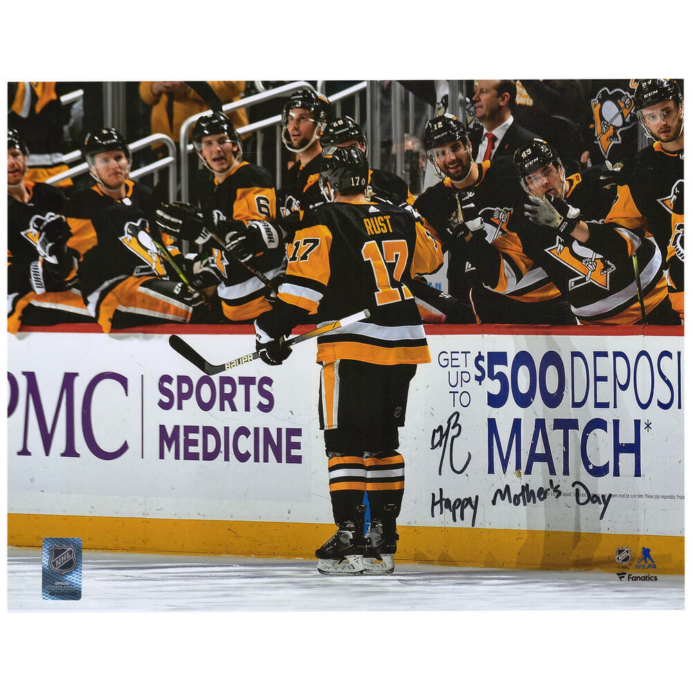 Bryan Rust Pittsburgh Penguins Autographed 11" x 14" Goal Celebration ...