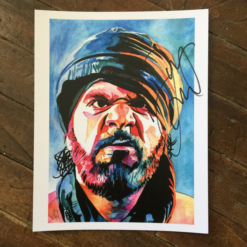 Jinder Mahal SIGNED 11 x 14 Rob Schamberger Print | WWE Auction