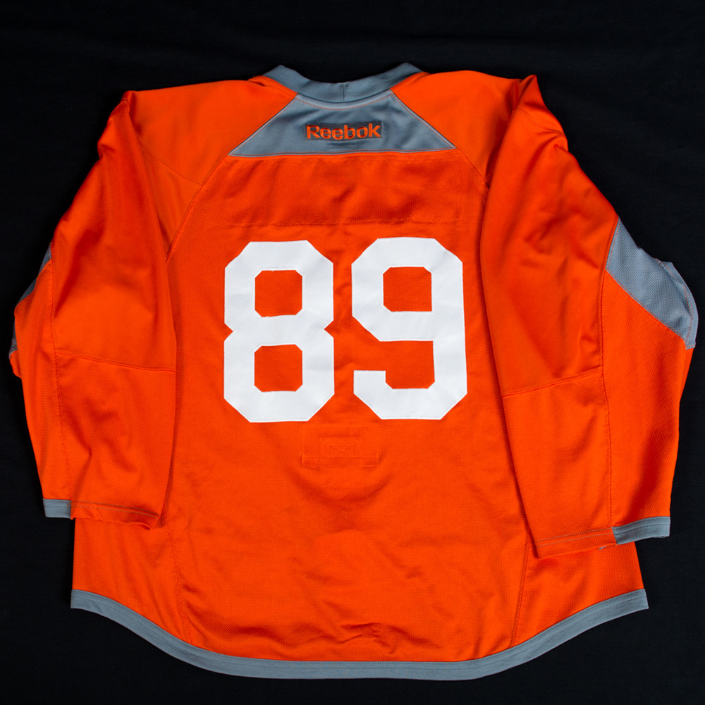 2017-18 Edmonton Oilers Team Signed Orange Reebok Used Practice Jersey ...