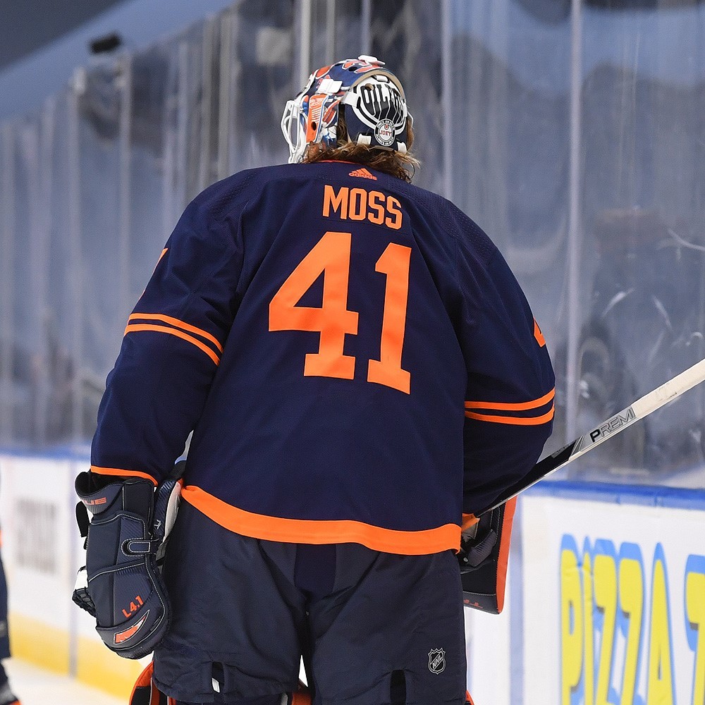 Mike Smith #41 - Autographed 2020-21 Edmonton Oilers Opening Night Pre ...