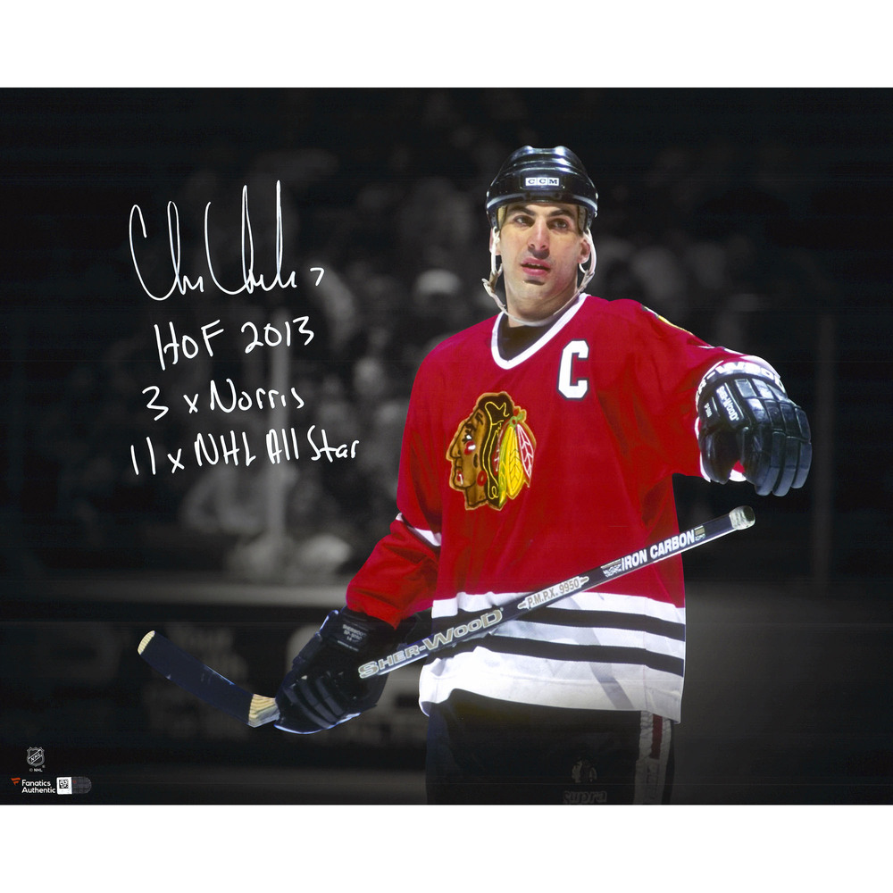 Chris Chelios Chicago Blackhawks Autographed 16" x 20" Spotlight ...