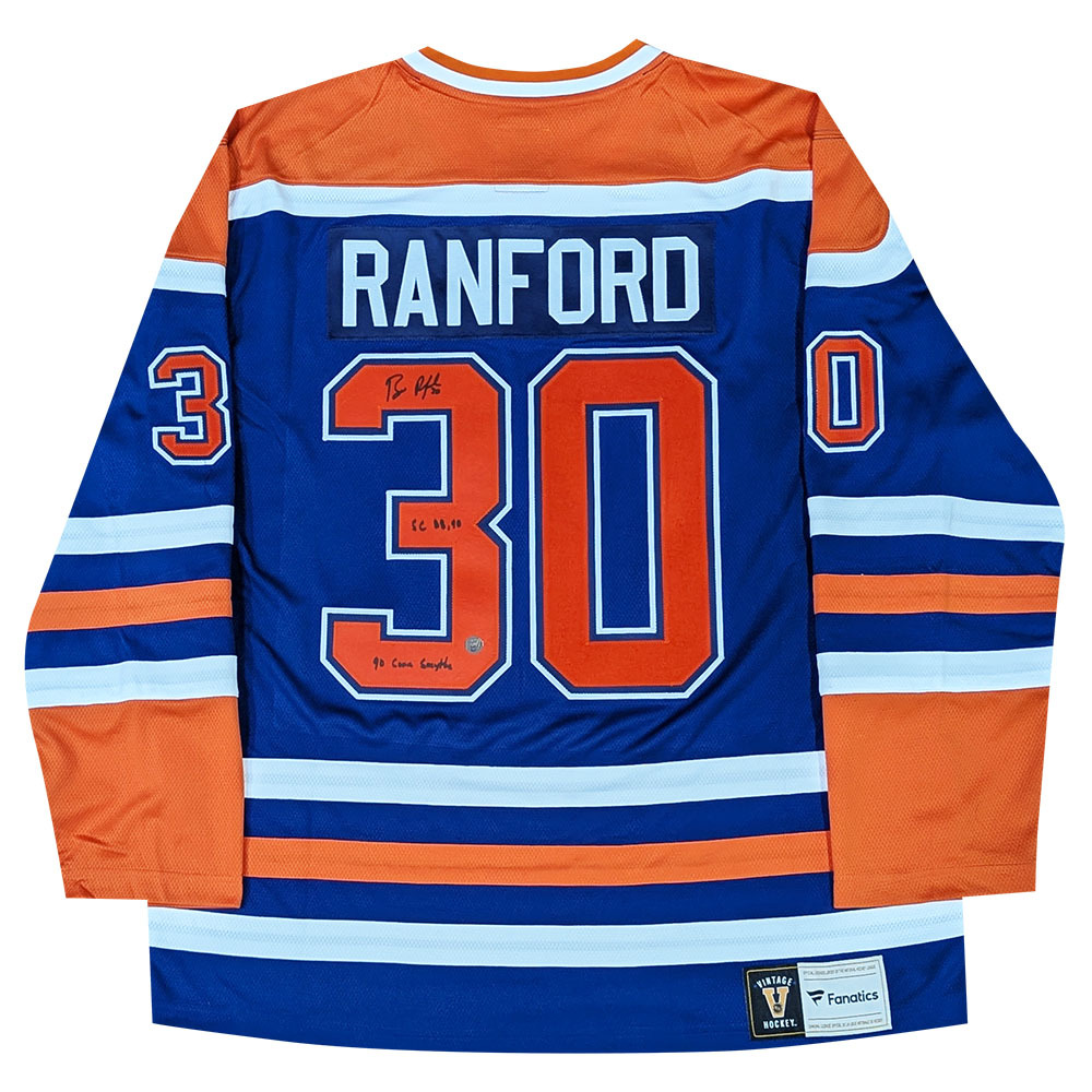 Bill Ranford Autographed Edmonton Oilers Fanatics Heritage Jersey w/SC ...