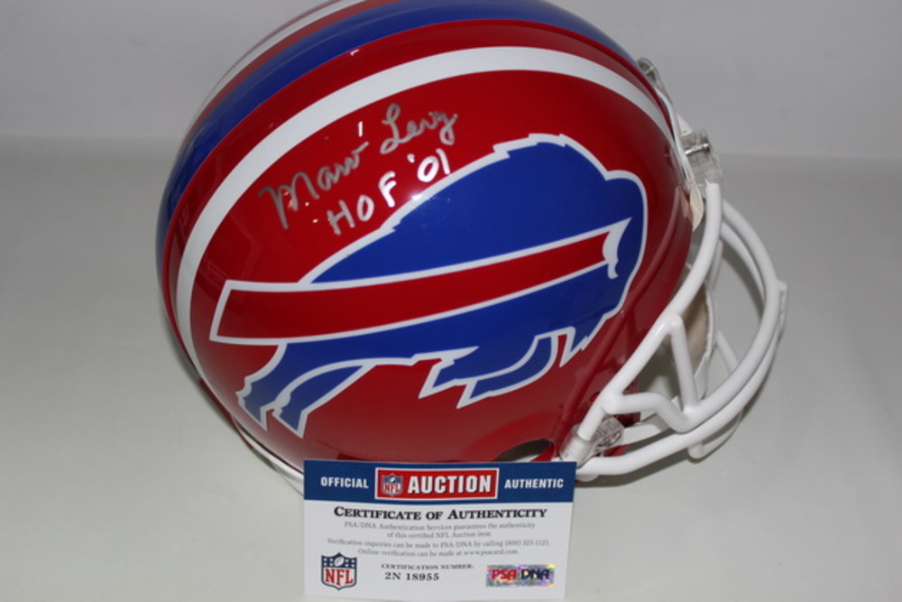 HOF - BILLS MARV LEVY SIGNED BILLS PROLINE HELMET | The official ...