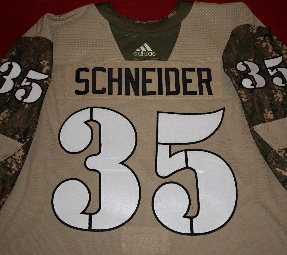 Cory Schneider Military Appreciation Autographed Camo Warm-Up Jersey ...