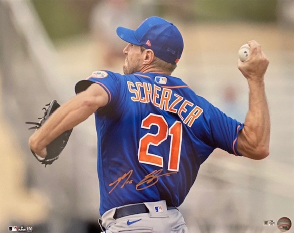 Max Scherzer Autographed Mets Spotlight 16x20 | MLB Auctions