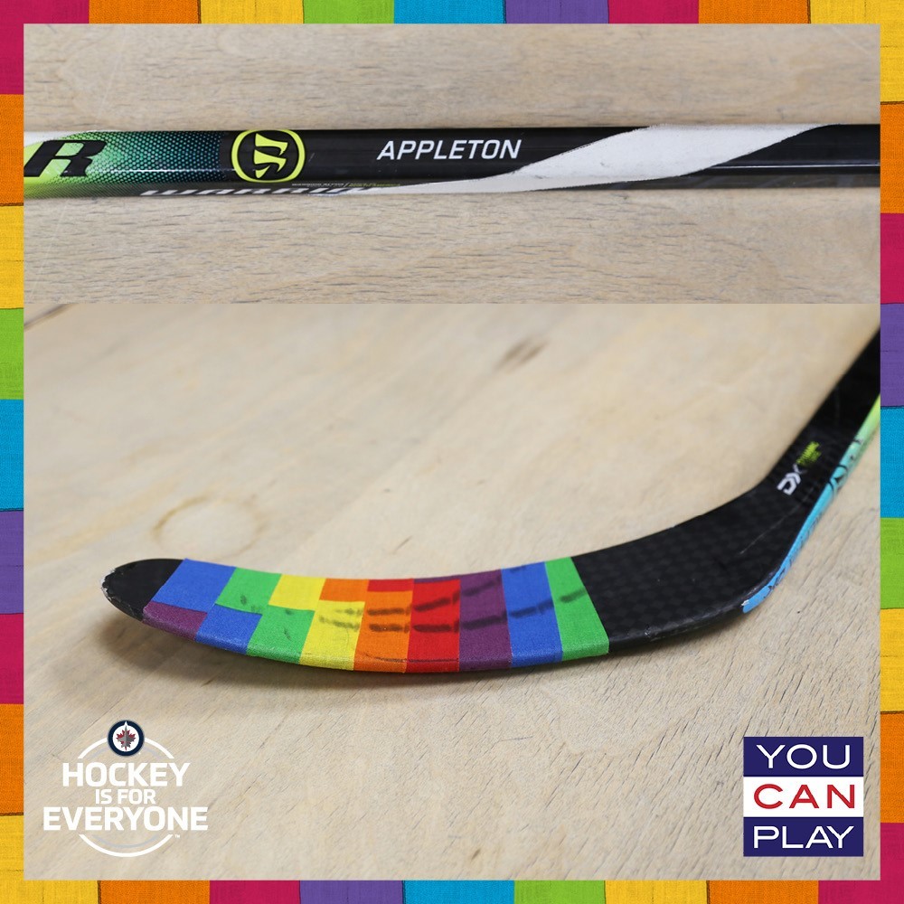 MASON APPLETON Warm Up Used You Can Play Stick - NHL Auctions