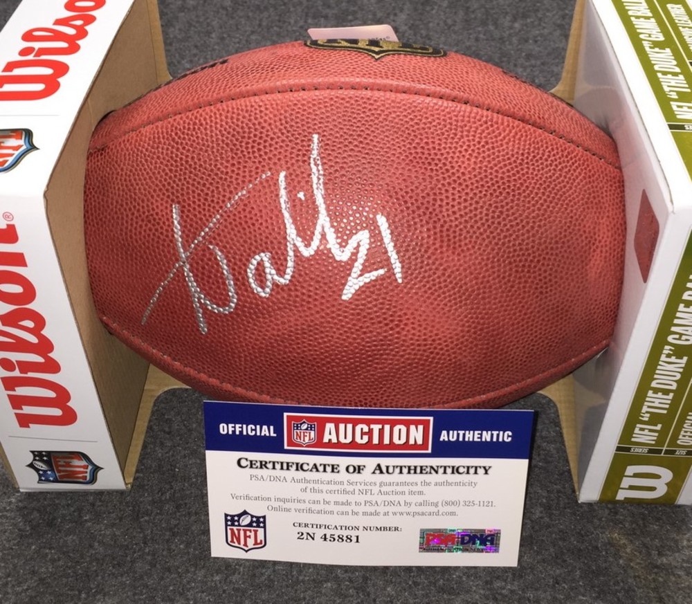 NFL - RAMS Aqib Talib signed authentic football | The official auction ...