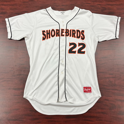FELIPE ROJAS ALOU JR Delmarva Shorebirds White Game Worn Autographed ...
