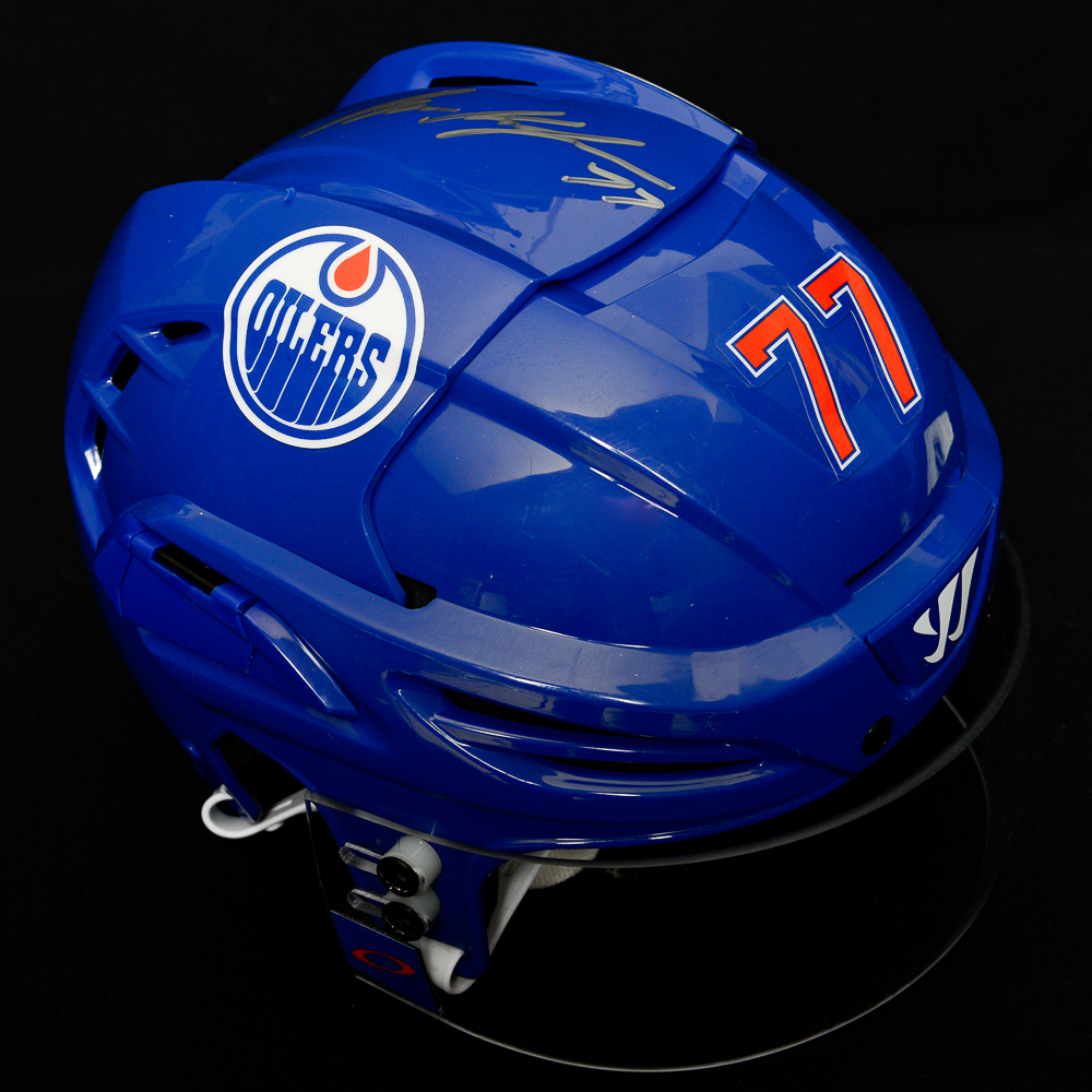 Oscar Klefbom #77 - Autographed 2018-19 Edmonton Oilers Game-Worn Royal ...