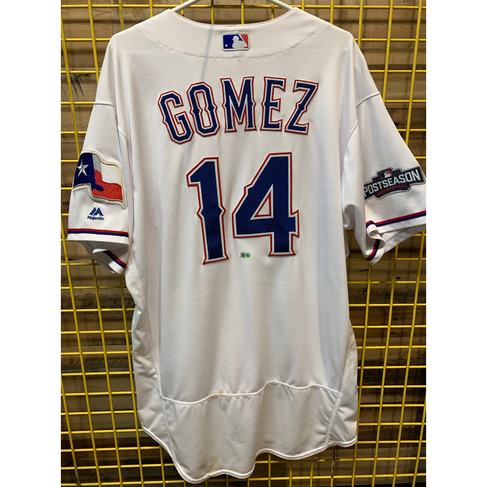 Carlos Gomez Game-Used White Texas Rangers Jersey Worn On 8/25/16 and 8 ...