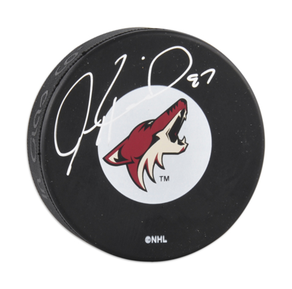 Jeremy Roenick Arizona Coyotes Autographed Logo Puck - NHL Auctions