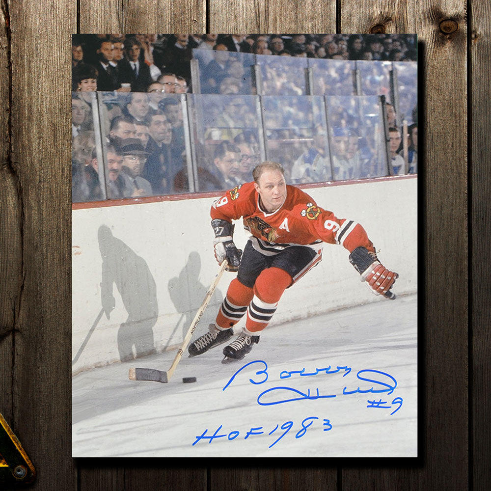 Bobby Hull Chicago Blackhawks Autographed 11x14 with HOF Inscription ...
