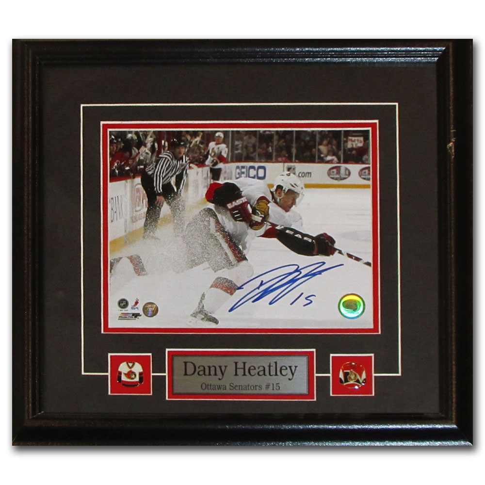 Dany Heatley Autographed Ottawa Senators Framed 8X10 Photo - NHL Auctions