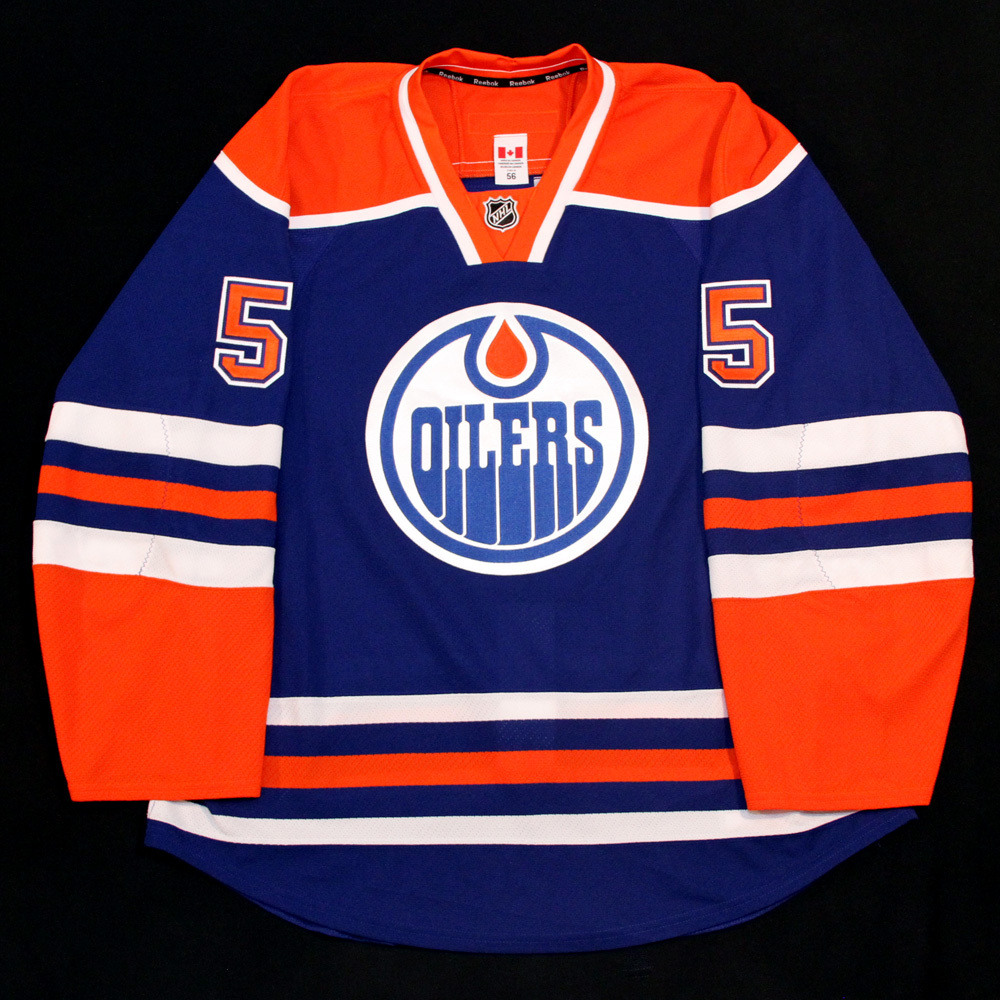 Mark Fayne #5 - Autographed 2014-15 Edmonton Oilers vs Tampa Bay ...