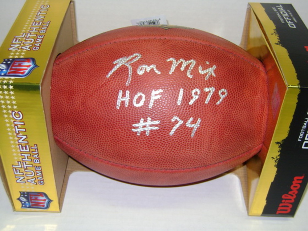 HOF - CHARGERS RON MIX SIGNED AUTHENTIC FOOTBALL | The official auction ...