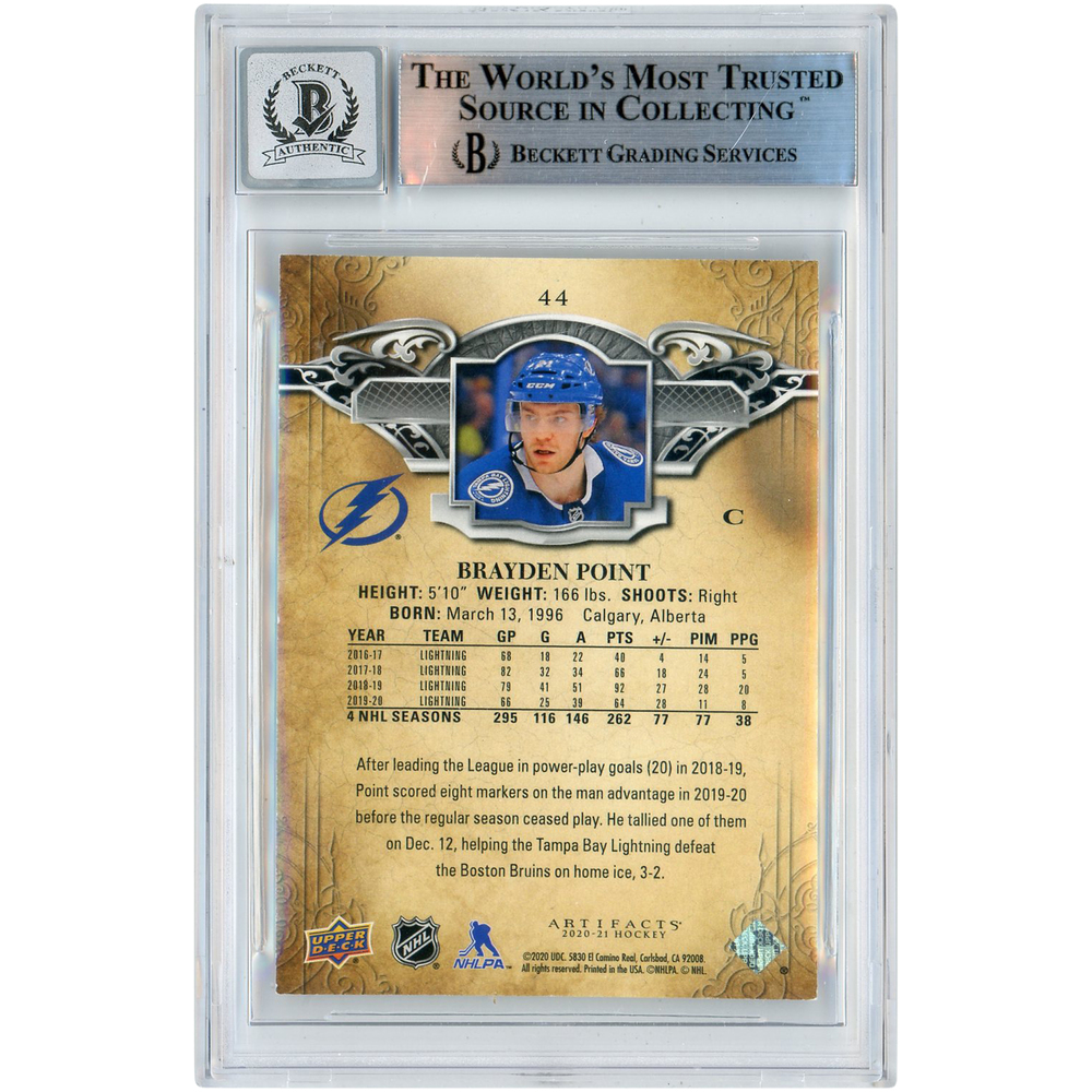 Brayden Point Tampa Bay Lightning Autographed 2020-21 Upper Deck ...
