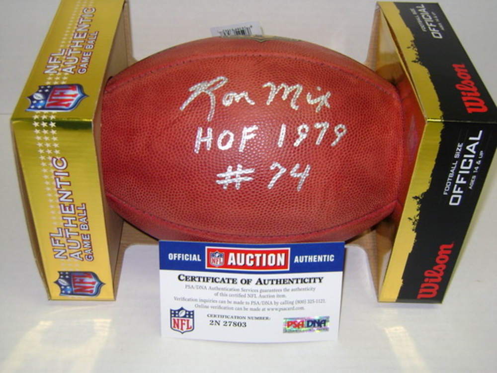 HOF - CHARGERS RON MIX SIGNED AUTHENTIC FOOTBALL | The official auction ...