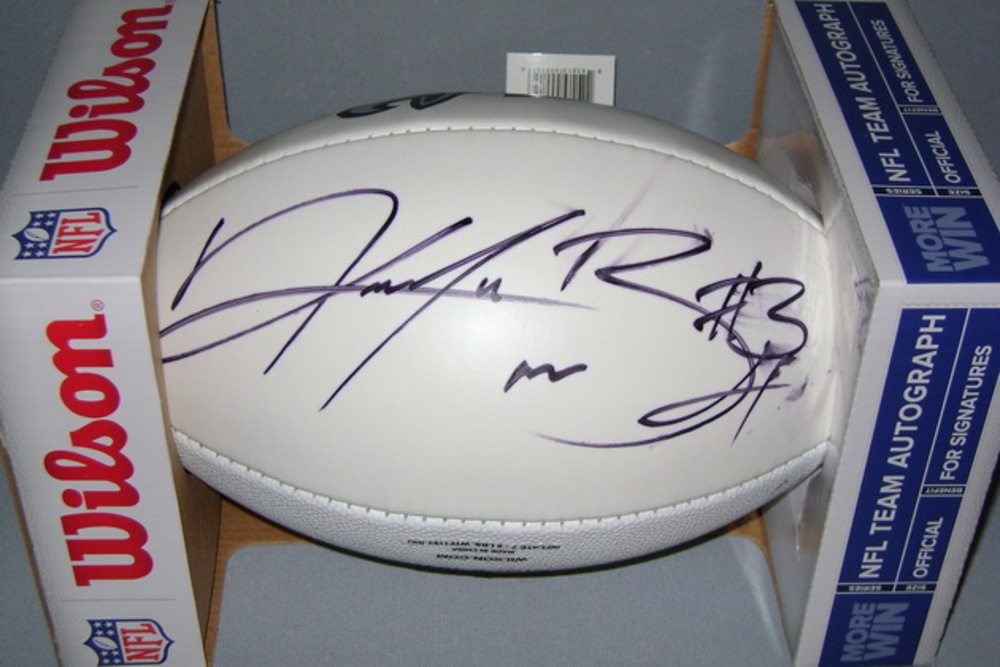 NFL Auction | EAGLES - KENJON BARNER SIGNED PANEL BALL (SMUDGED SIGNATURE)