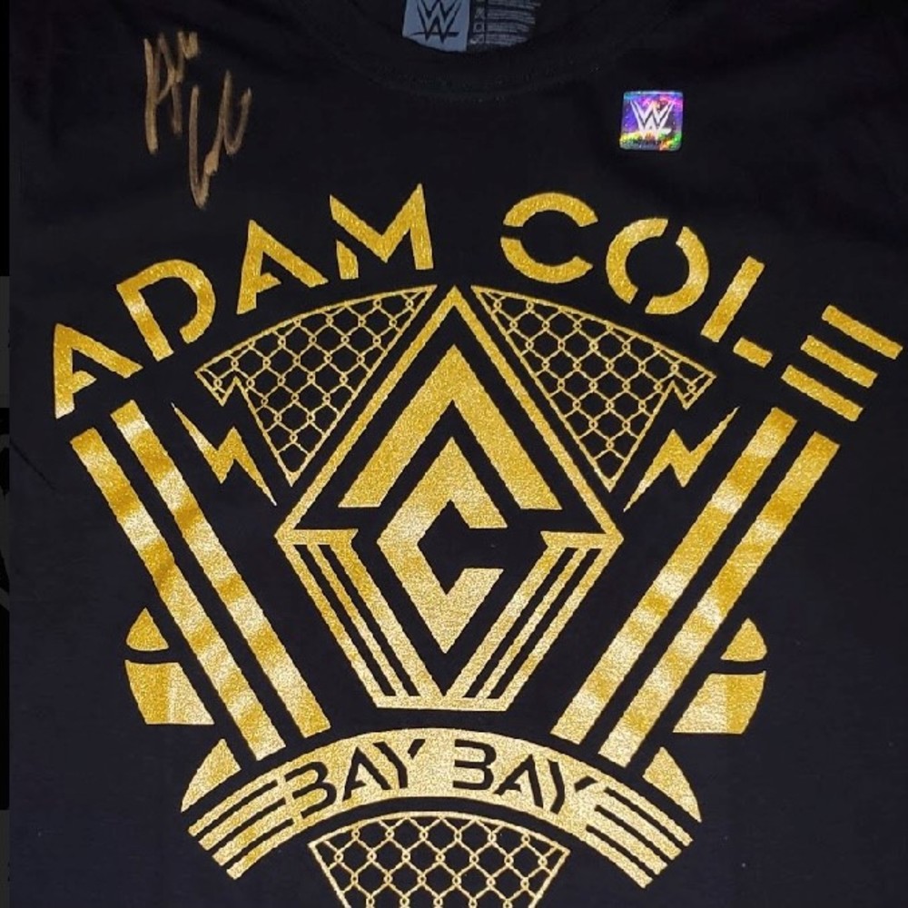 Adam Cole SIGNED "Bay Bay Voltage" Authentic T-Shirt | WWE Auction