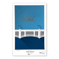 Minimalist Yankee Stadium Print Autographed by Gerritt Cole | MLB Auctions