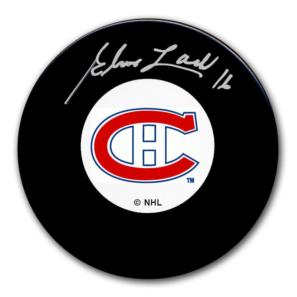 Elmer Lach Montreal Canadiens Original 6 Autographed Puck - NHL Auctions