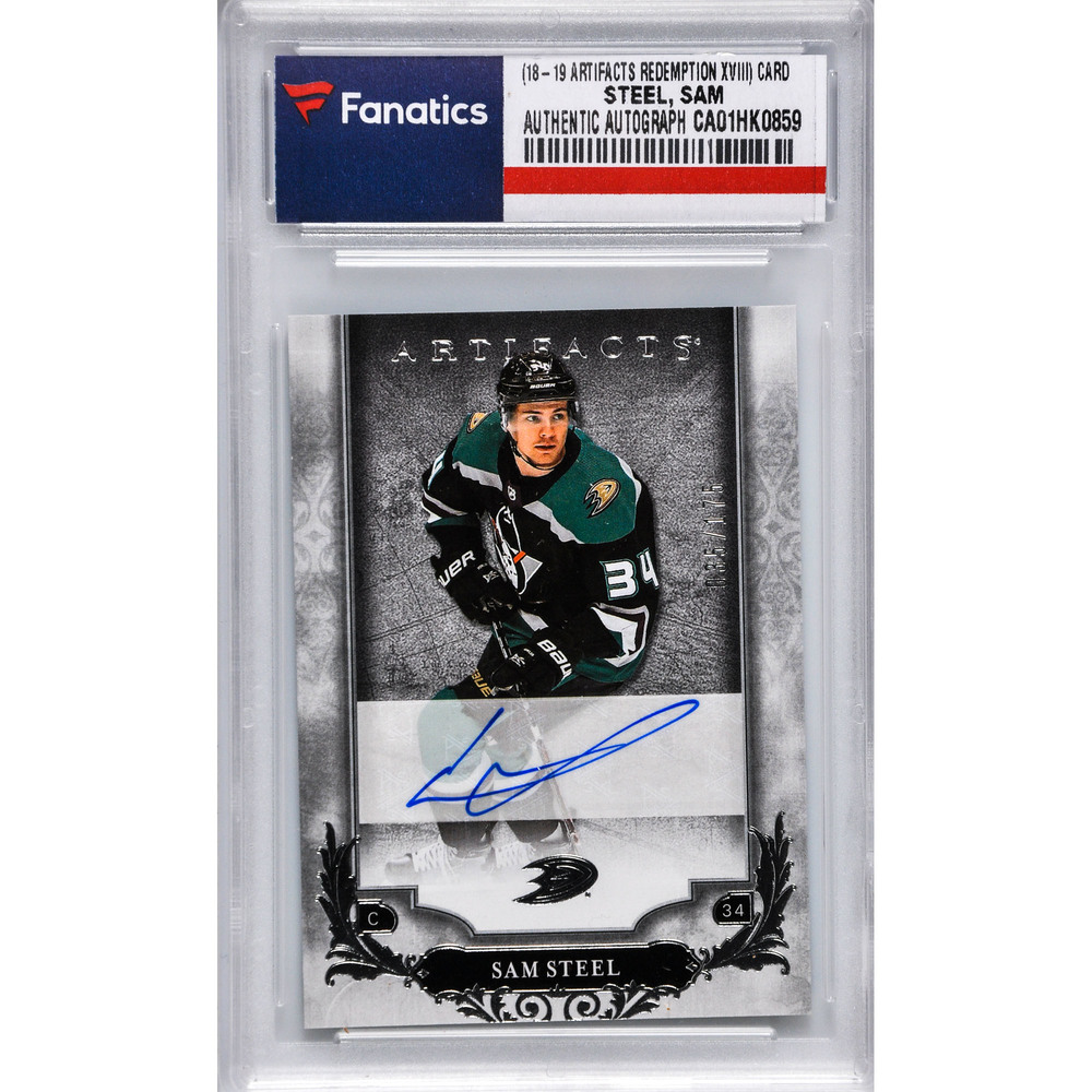 Sam Steel Anaheim Ducks Autographed 2018-19 Upper Deck Artifacts Rookie ...