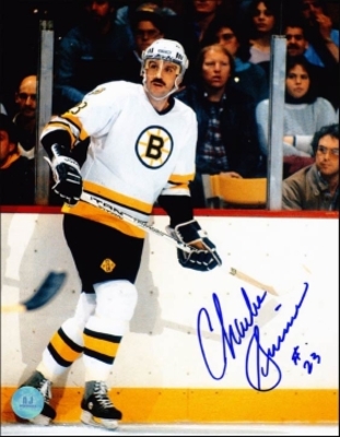 CHARLIE SIMMER Boston Bruins SIGNED 8x10 Photo - NHL Auctions