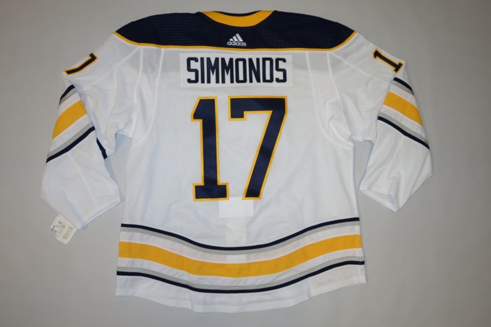 Wayne Simmonds 2019-20 Buffalo Sabres Game-Issued Set 3 Away Jersey (2 ...