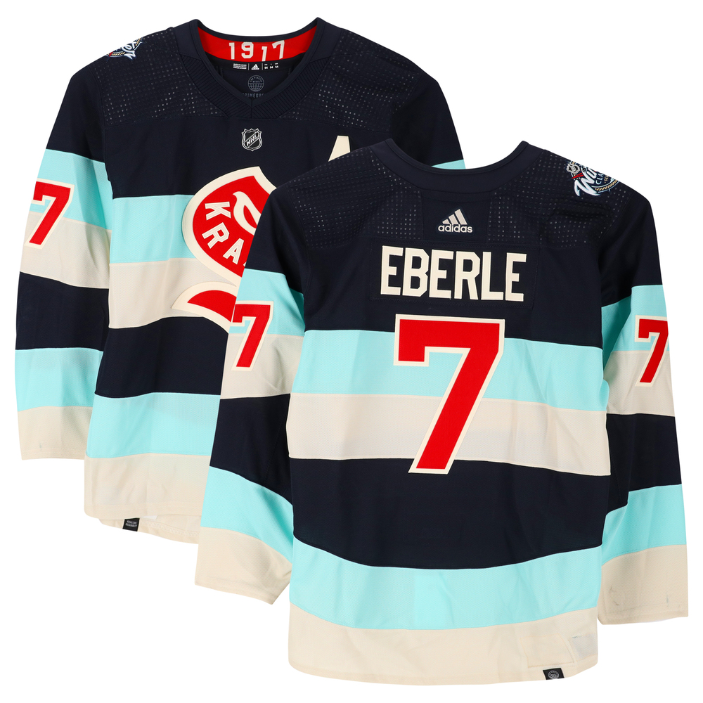 Jordan Eberle Seattle Kraken Game-Used #7 Jersey vs. Vegas Golden Knights on January 1, 2024 ...