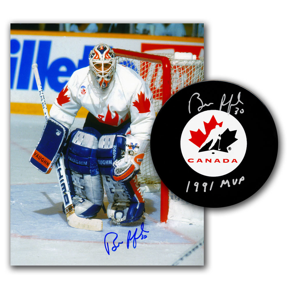 Bill Ranford Team Canada Autographed 8x10 & Puck Combo - NHL Auctions