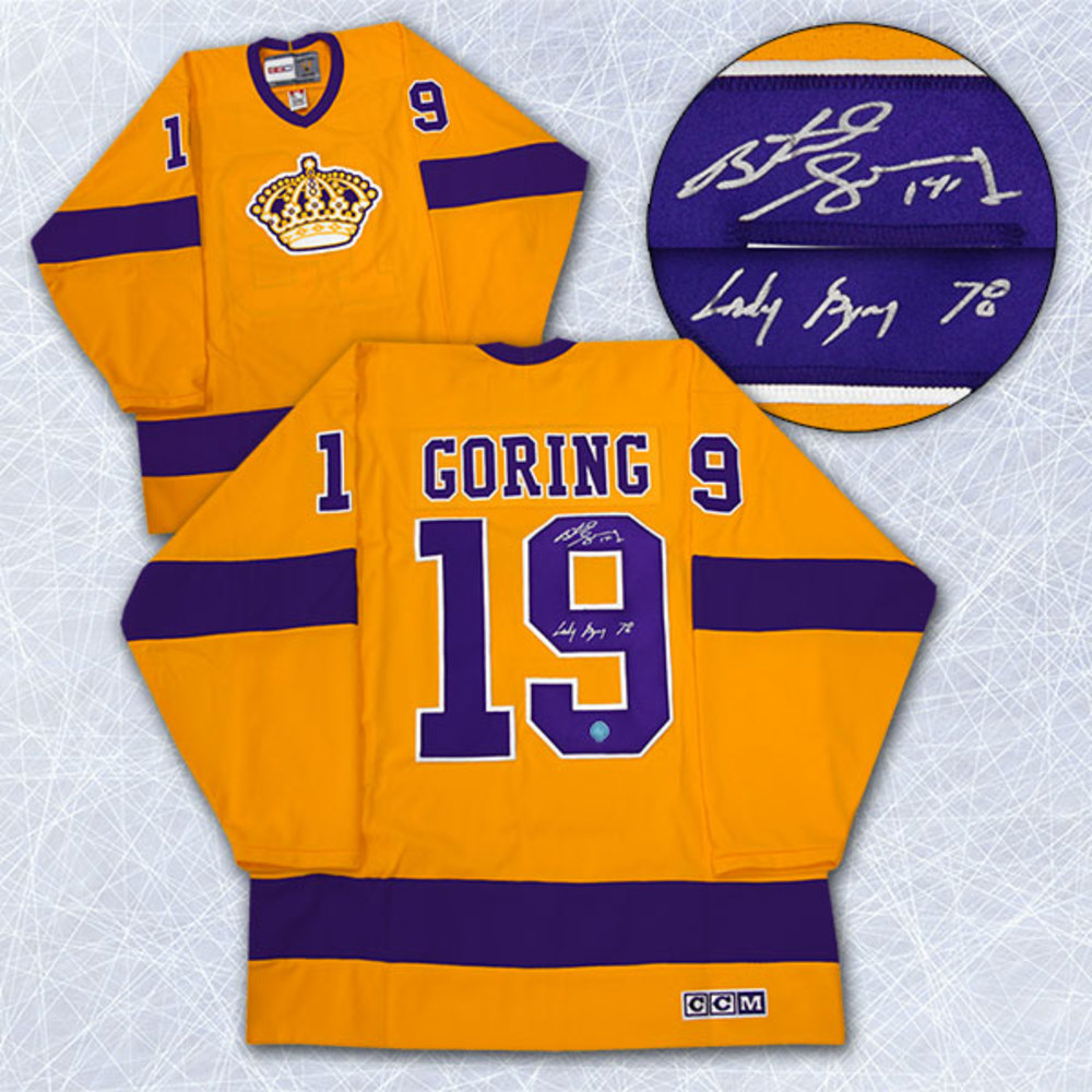 Butch Goring LA Kings Autographed Retro CCM Hockey Jersey w/ Lady Byng ...