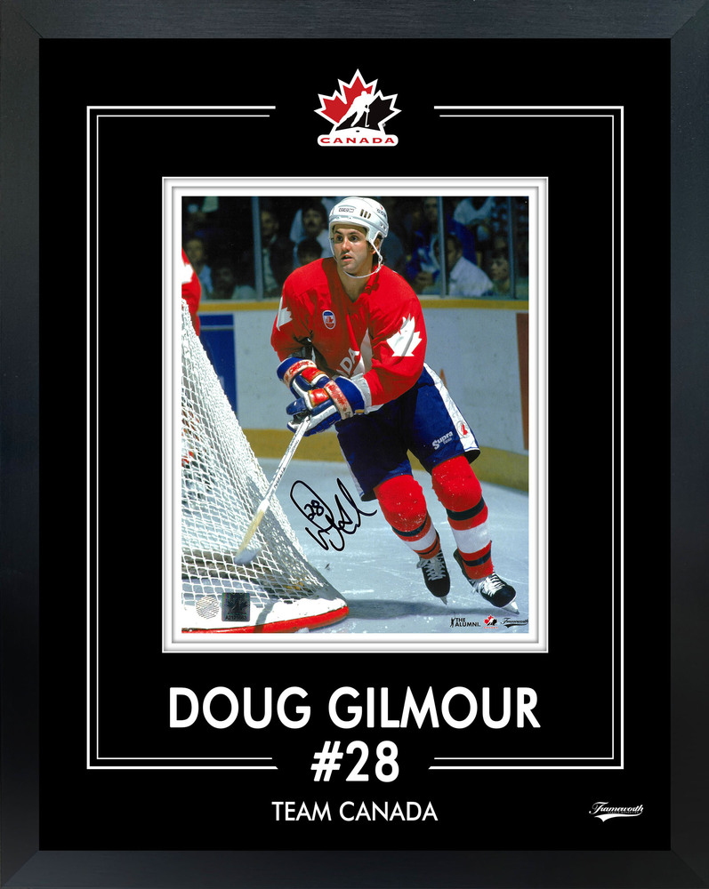 Doug Gilmour Signed 8x10 PhotoGlass Frame Canada Cup Red-V Skating ...
