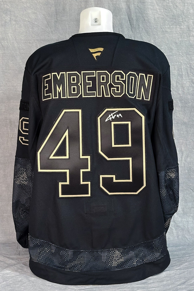 Ty Emberson #49 - Autographed 2025-26 Edmonton Oilers Canadian Armed ...