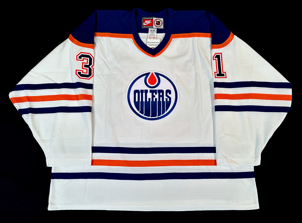 Grant Fuhr #31 - Autographed Edmonton Oilers White Nike Replica Hockey ...